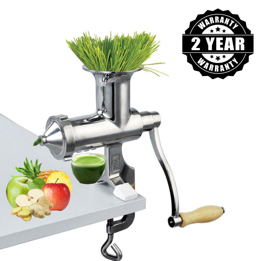 Heavy Duty Stainless Steel Manual Wheatgrass Slow Hand Juicer Grinder